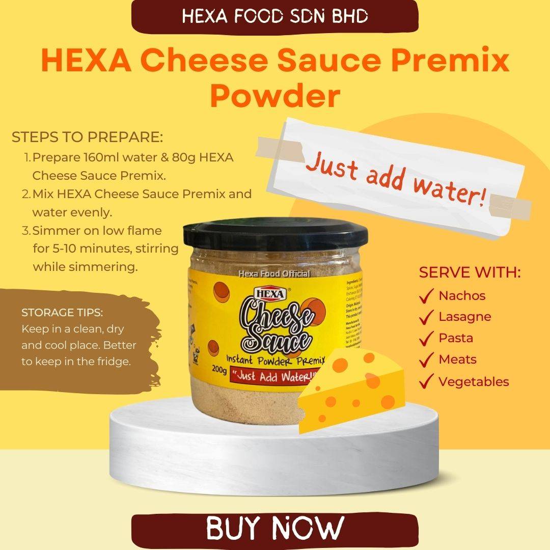 Buy Halal Cheese Sauce Powder in bulk Online / Hexa Food