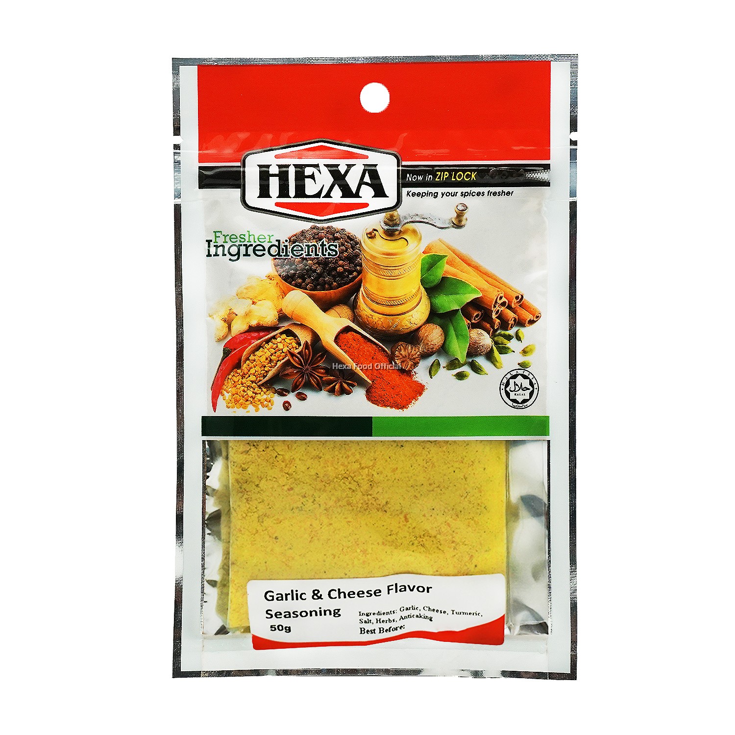 HEXA HALAL Garlic & Cheese Seasoning 50gm