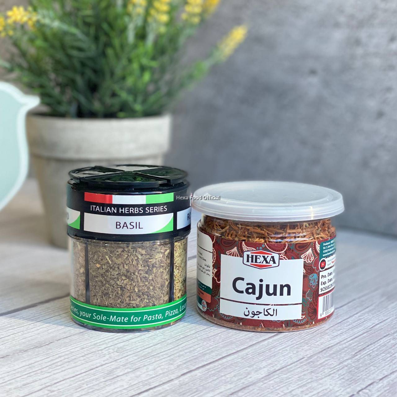 HEXA HALAL Cajun Spice 85gm HEXA HALAL 4IN1 Italian Herbs 24gm Basil ...