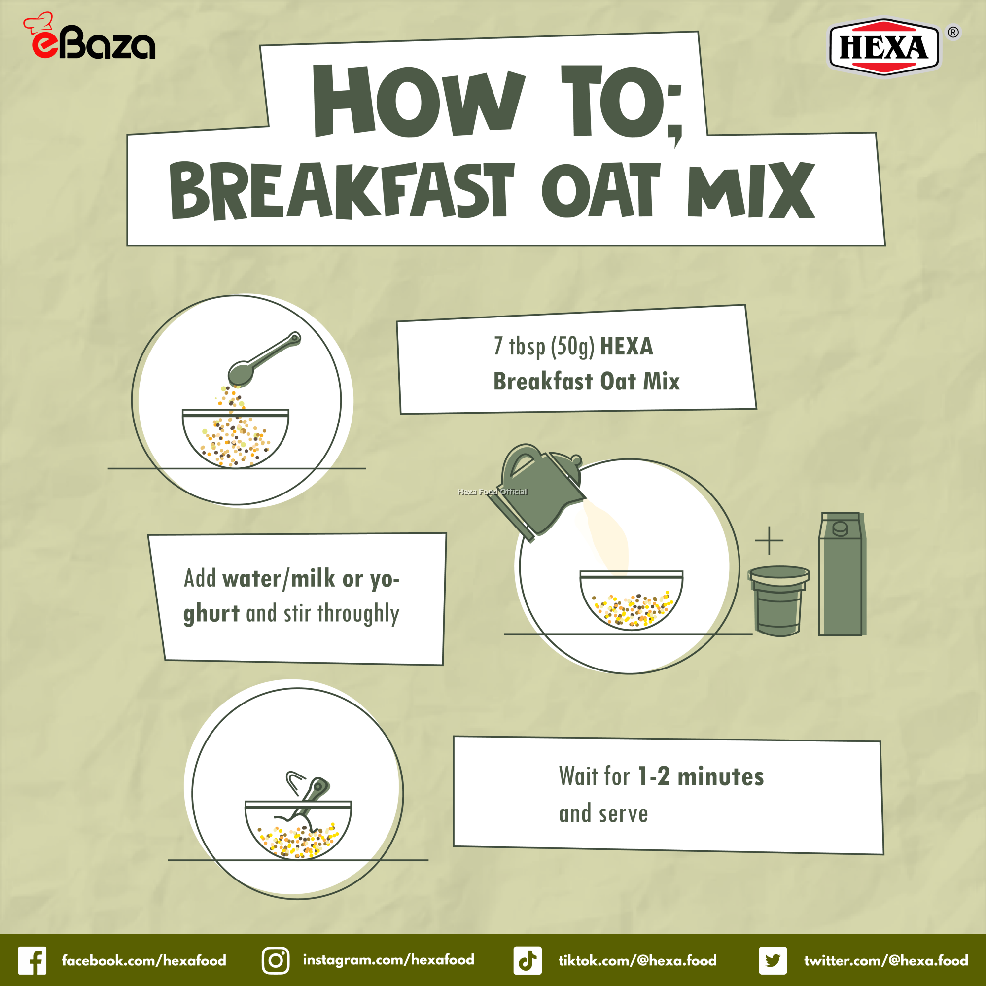 Hexa Halal breakfast oat mix is designed for diabetic and to fit into ...