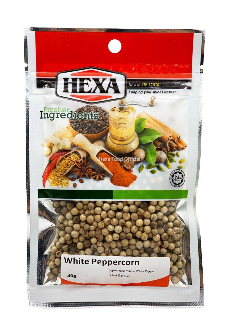 HEXA HALAL White Peppercorn 40gm