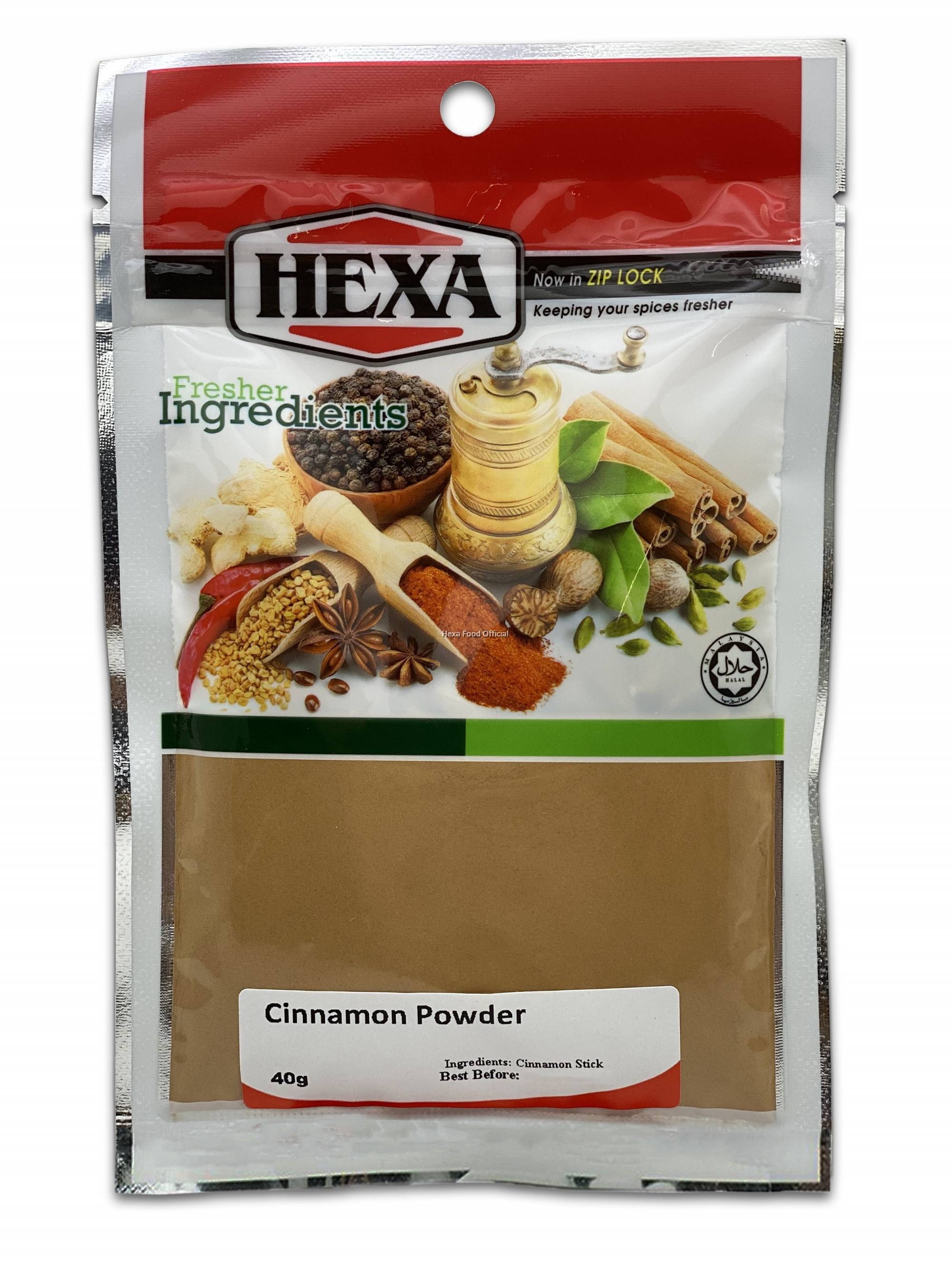 HEXA HALAL Indonesia Cassia Cinnamon Powder 40gm