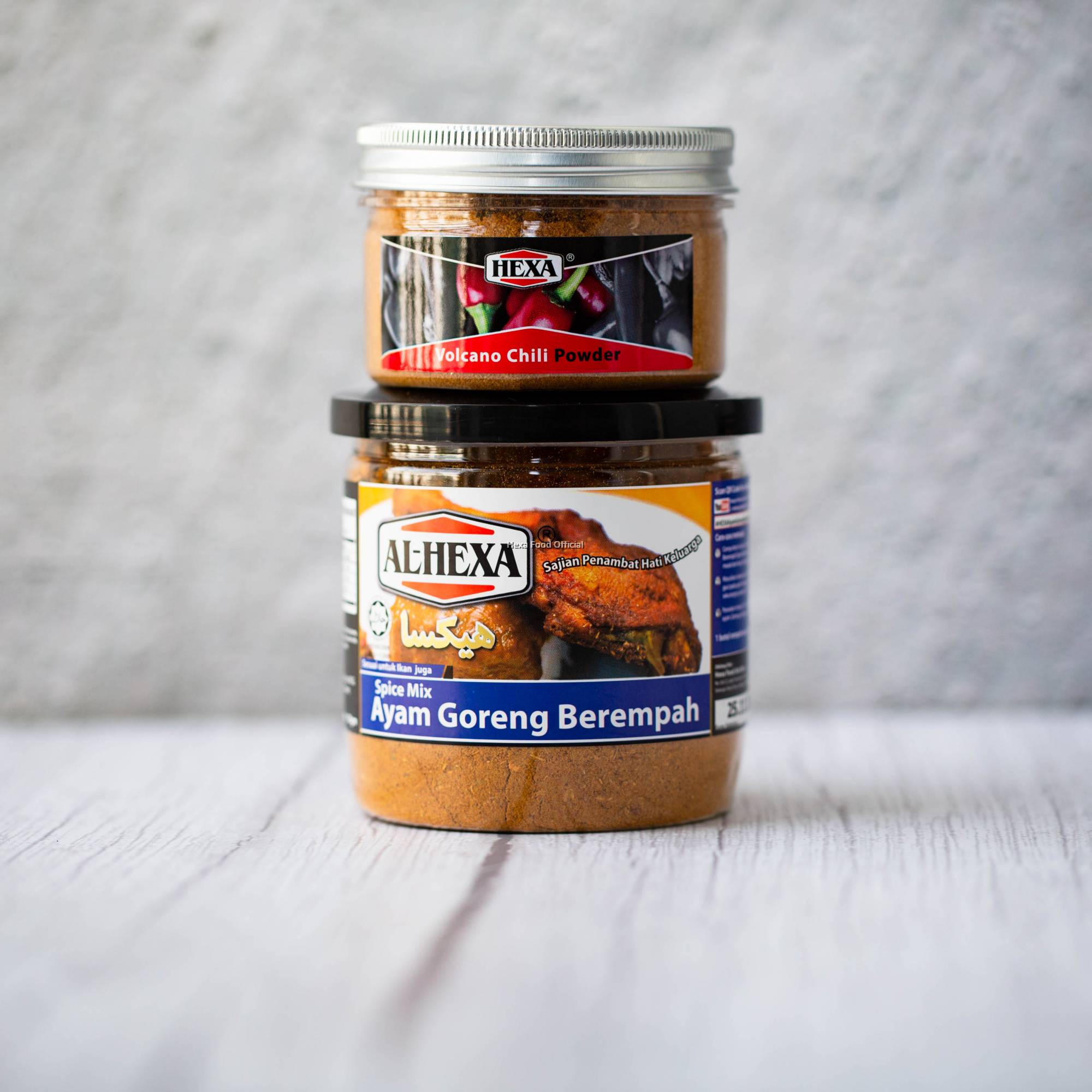 HEXA HALAL Ayam Goreng Berempah 150gm HEXA HALAL Volcano Chili Powder 70gm