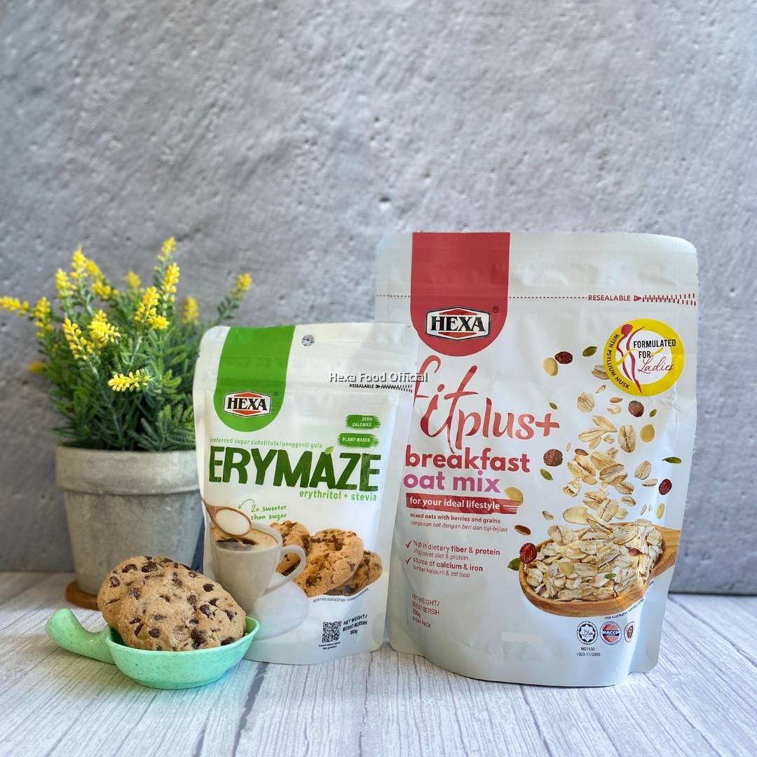 HEXA HALAL Erymaze 180gm + HEXA HALAL Fitplus Breakfast Oat Mix 300gm