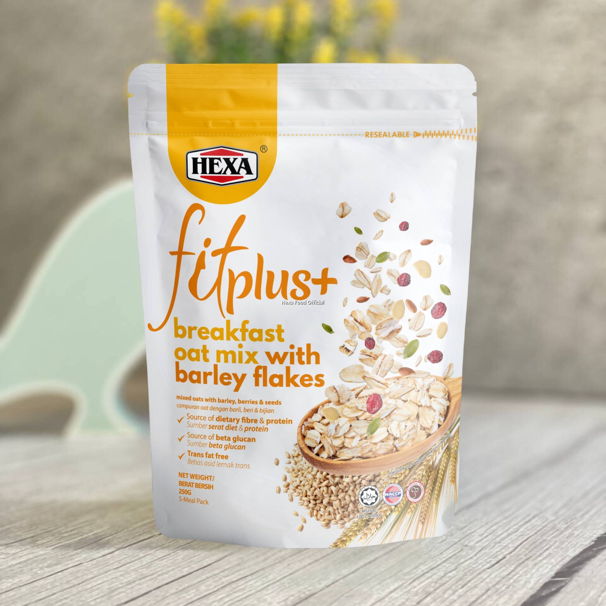 HEXA Fit Plus Breakfast Oat Mix with Barley Flakes 250gm