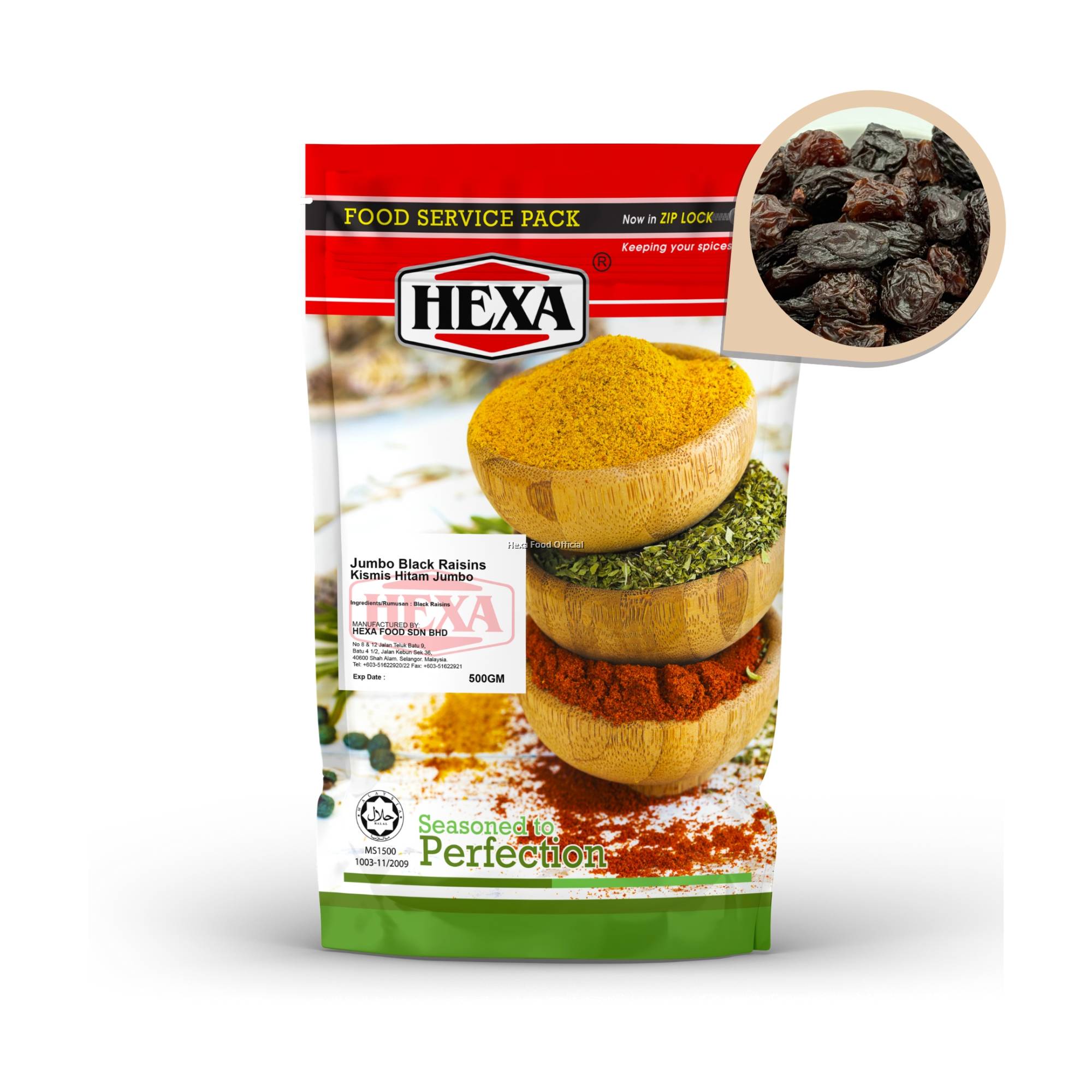 HEXA Jumbo Black Raisins 500g
